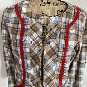 Sundance | Jackets & Coats | Sundance Nola Plaid Jacket With Ric Rac ...